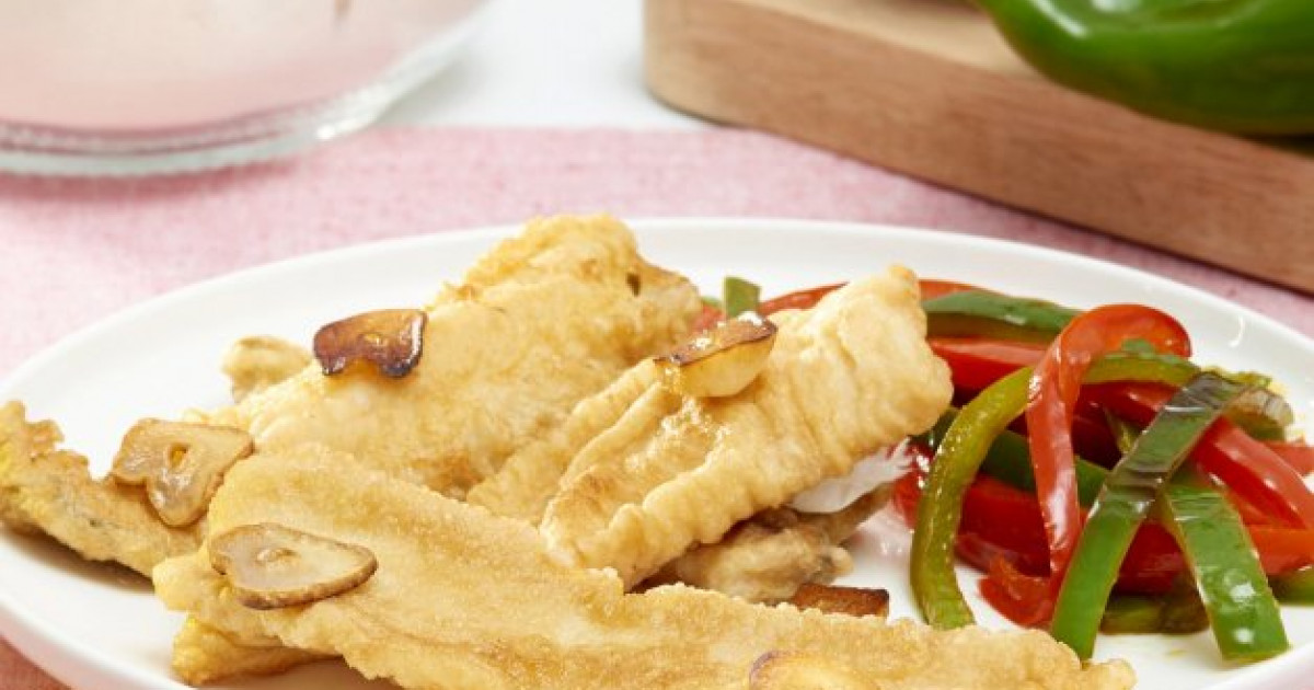 Filetes de lenguado con pimientos