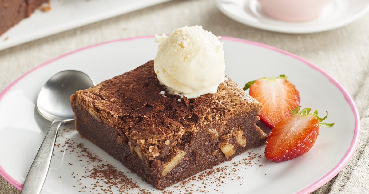 Brownie de chocolate con nueces