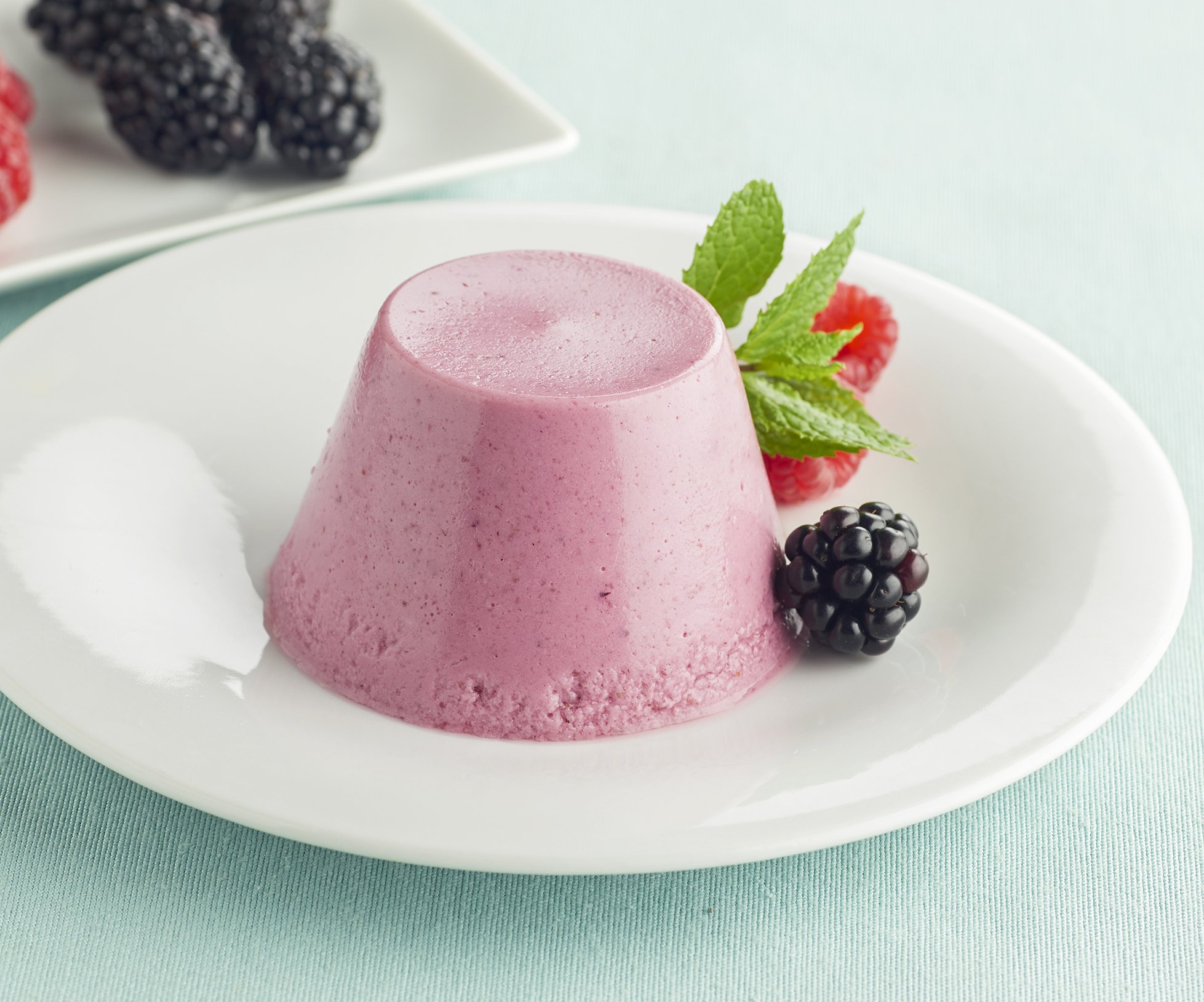 Mousse ligera de frutas del bosque