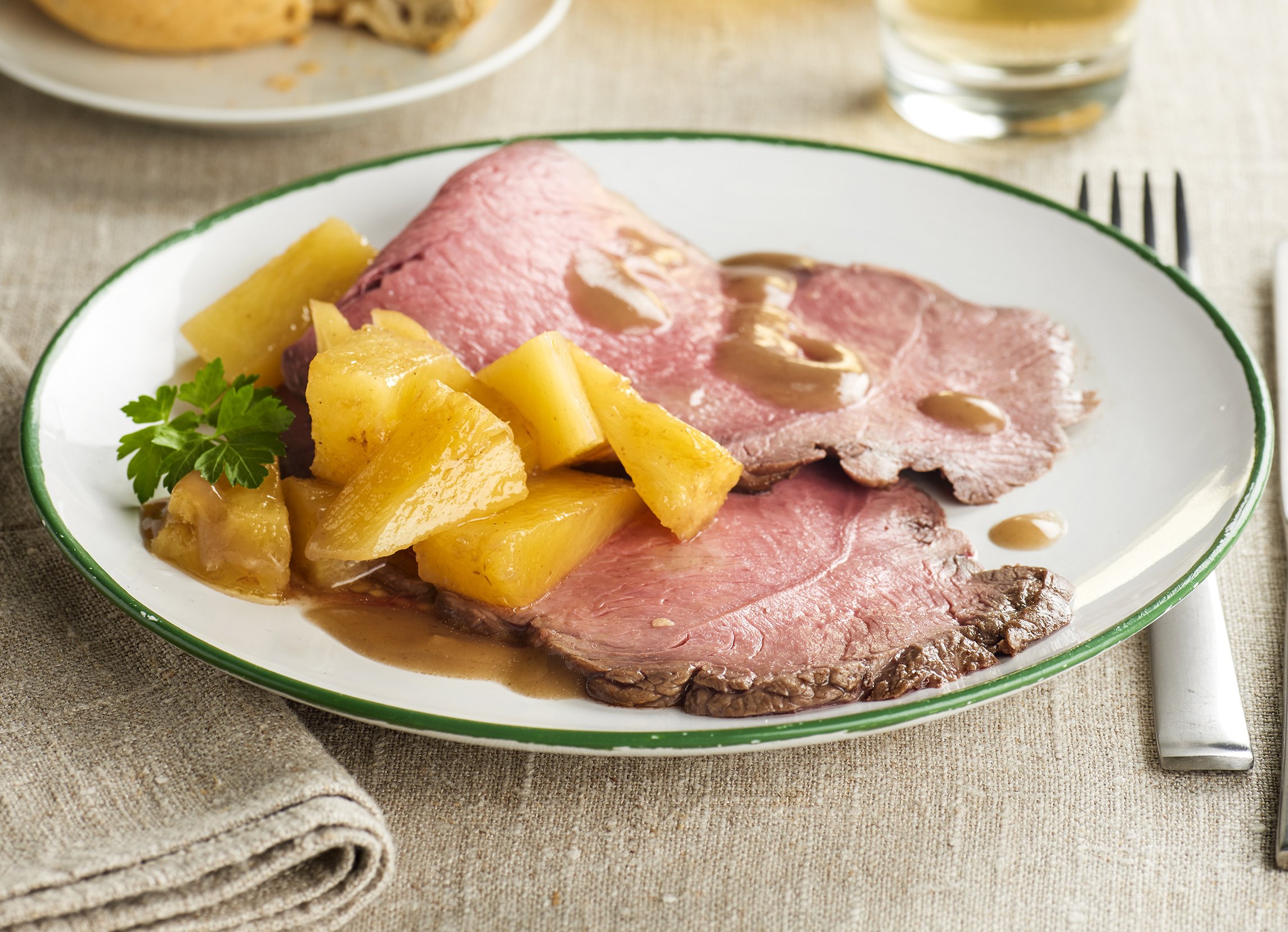 Asado de ternera a la piña